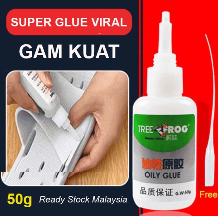 Super Glue Strong Gam Kuat 50G Original Tree Frog Oily Glue ...