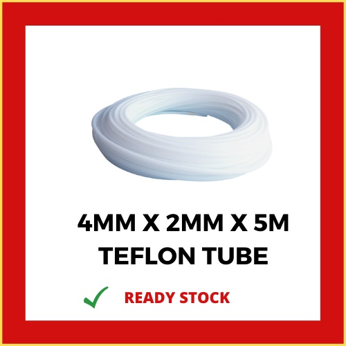 4mm x 2mm x 5m Teflon PTFE Tube Hose Chemical Resistance Teflon Pipe ...