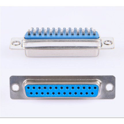 Gold Pin 25 Way Panel Mount D-sub Connector Socket RS232 RS485 DB25 ...