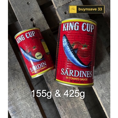 King Cup Sardine 155g & 425g (Free 1 small towel for purchase 24 tin sardin besar) | Shopee Malaysia