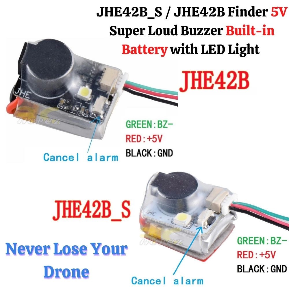 JHE42B_S / JHE42B Finder 5V 110dBi Loud Buzzer Built-in Battery with ...