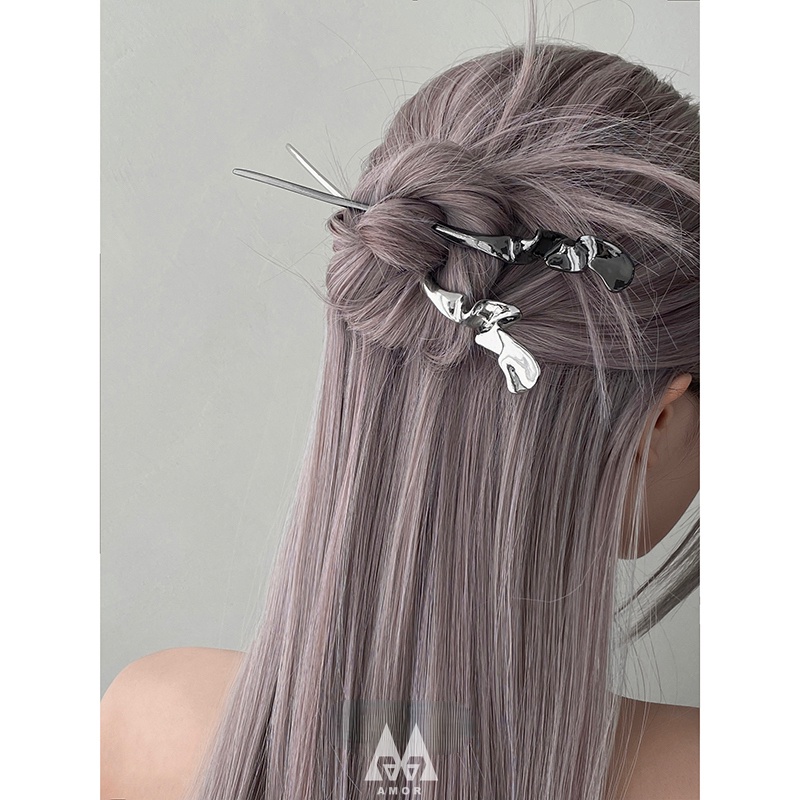 Hairpin female dish hair artifact simple modern high sense new fashion ...