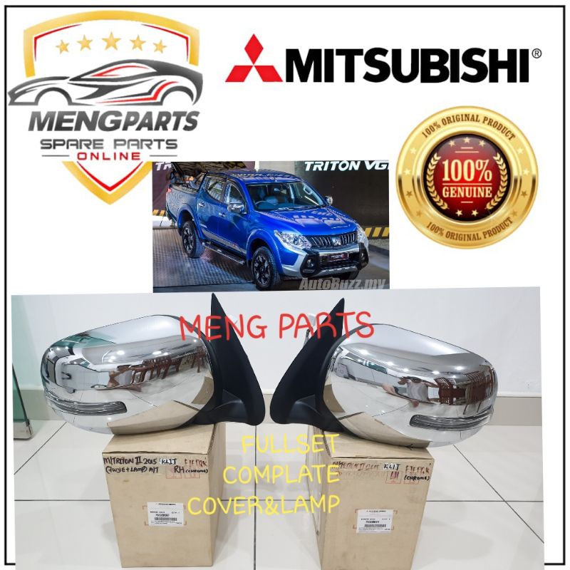 ORIGINAL MITSUBISHI TRITON VGT 2015Y-2018Y SIDE MIRROR ASSY CROME ...