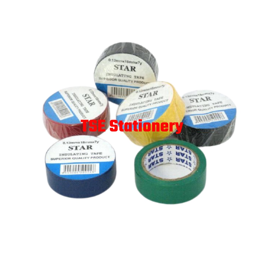 STAR Wire Tape 18mm x 7y PVC Electrical Tape Waterproof Wire Tape ...