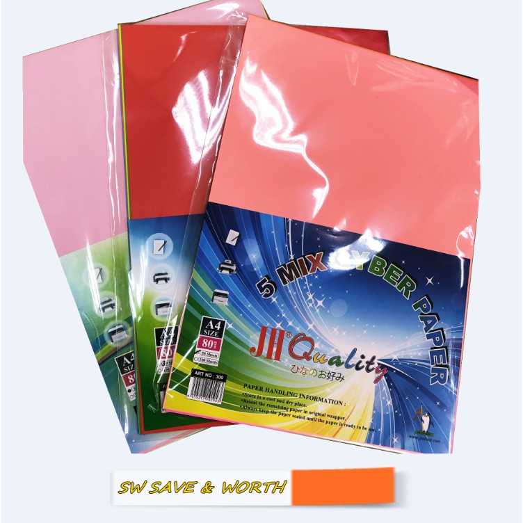 AKINA SAVE Spectra A4 Colour Paper 80gsm 5 Colour Mix Light / Dark ...