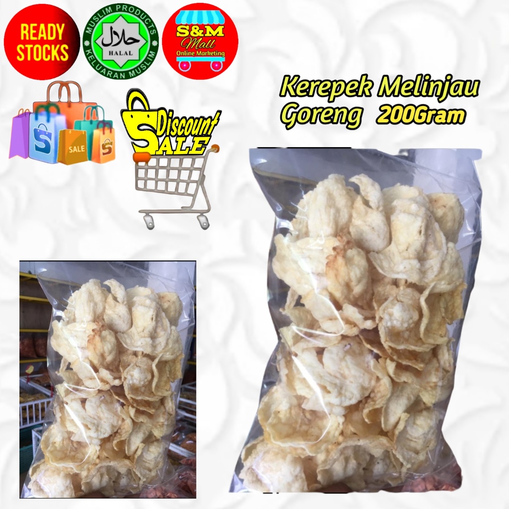 (Ready Stock & Lokal Seller) Kerepek Melinjau Goreng/ 100Gram + 200Gram ...