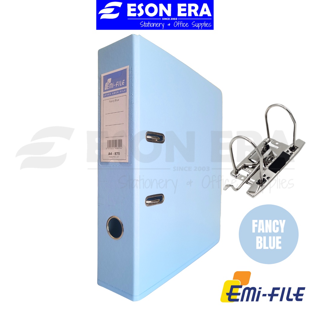 EMI A4 PVC Hard Cover Colour Lever Arch File 3inch 75mm 875-A4 Ring ...