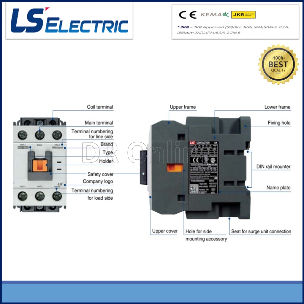 LS AC METASOL CONTACTOR, 18.5KW/30HP ~ 40A ~ 1NO+1NC ~ 110VAC ...