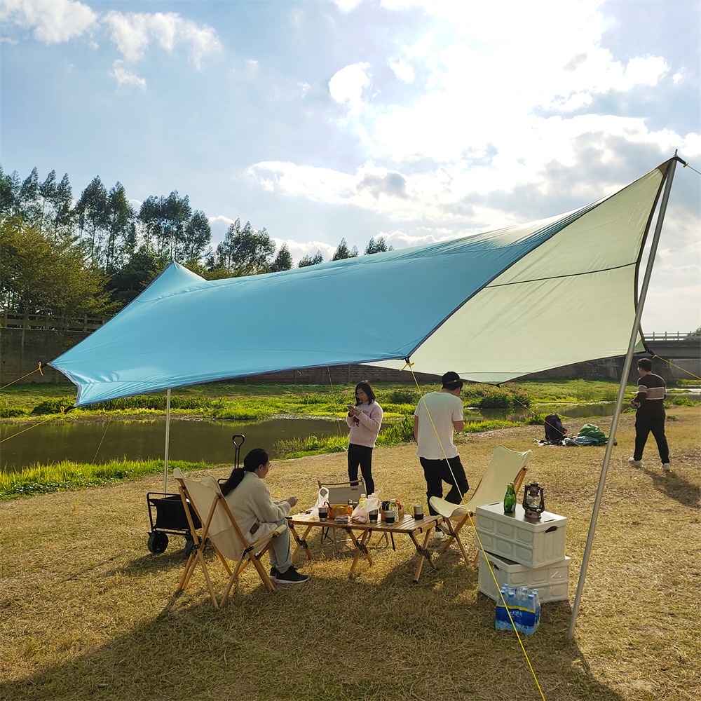 5.1x5.1 Large Flysheet Set Camping Waterproof Large Tarp Sun Shelter ...