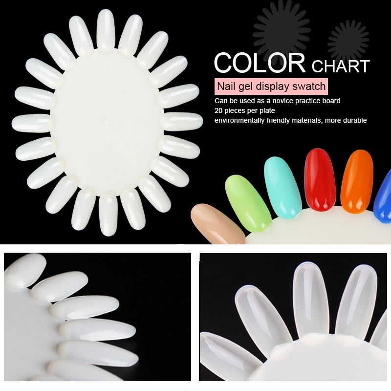 Nail Color Card Nail Polish Color Chart Plate Nail Display Plate ...