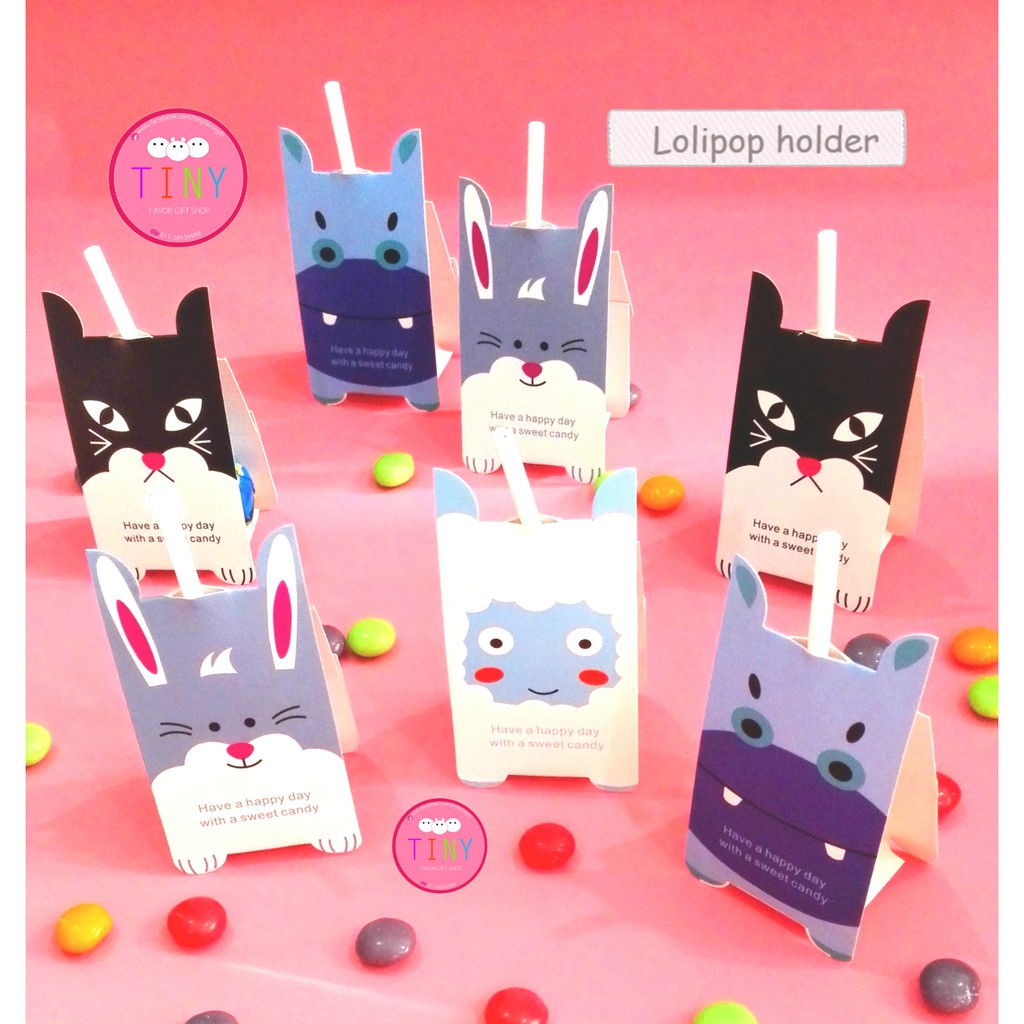 (40pcs) Lollipop Decoration Card Holder for party birthday /baby shower ...