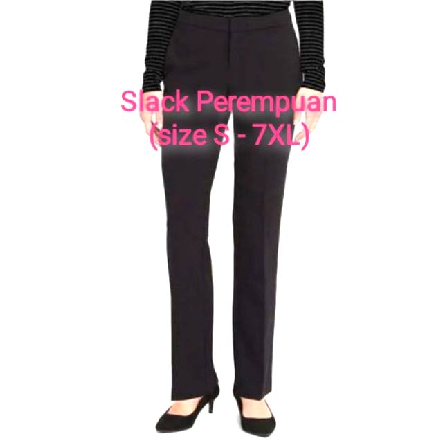 Seluar Slack Perempuan Hitam(size s till 7xl)🔥 | Shopee Malaysia