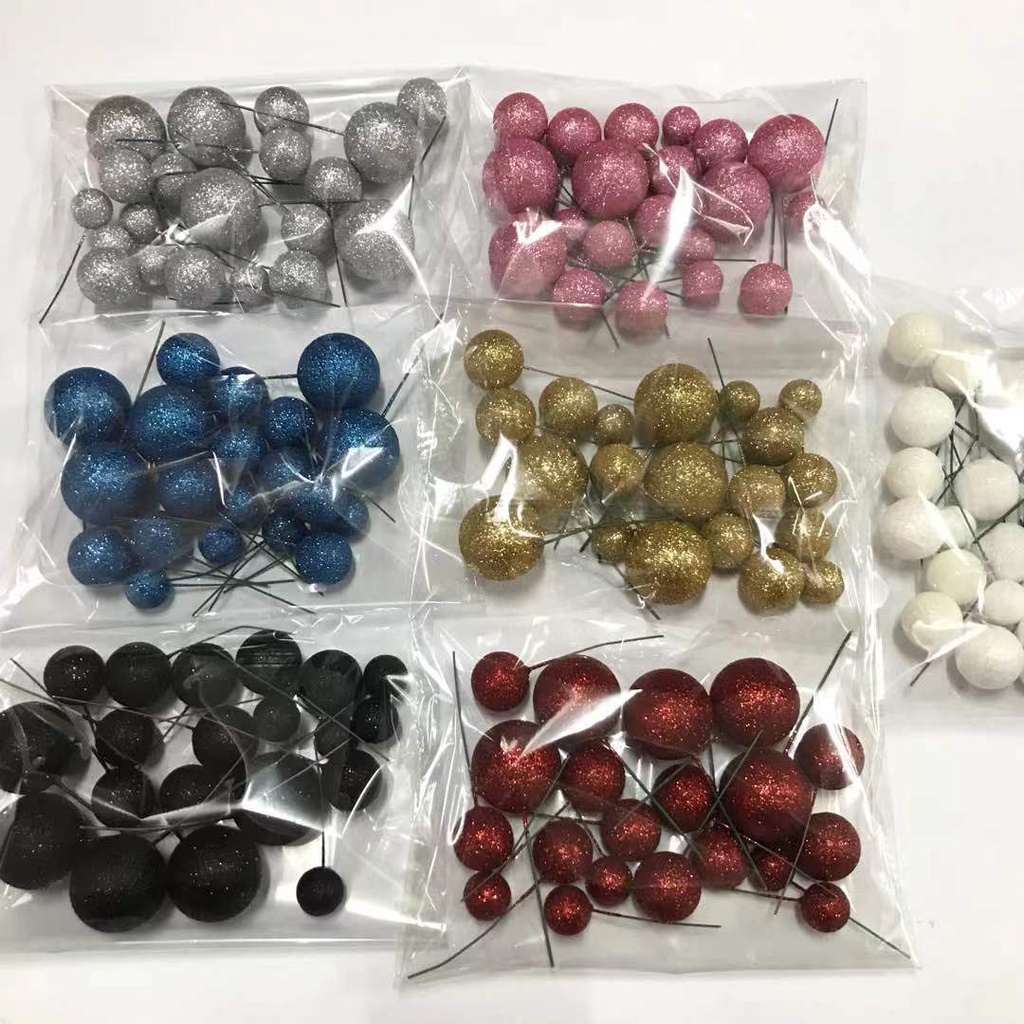 No powder shedding, shiny birthday cake decoration balls Romantic cake ...