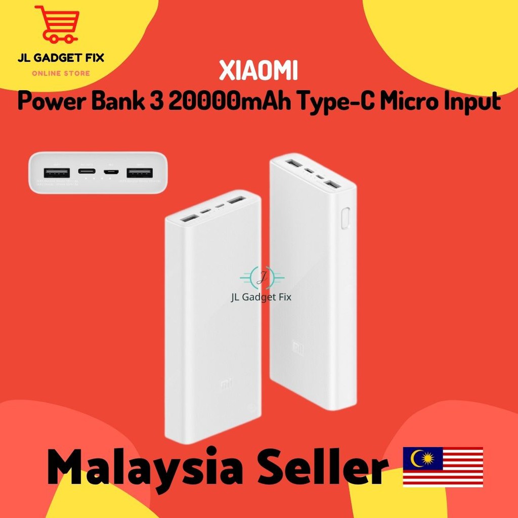 Xiaomi Power Bank 3 20000mAh PLM18ZM PLM07ZM 3 USB Type C 45W Fast ...