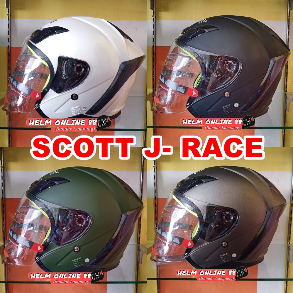Scott J-RACE Halfface Helmet SNI Helmet Viral Helmet Scoot JRace Helmet ...