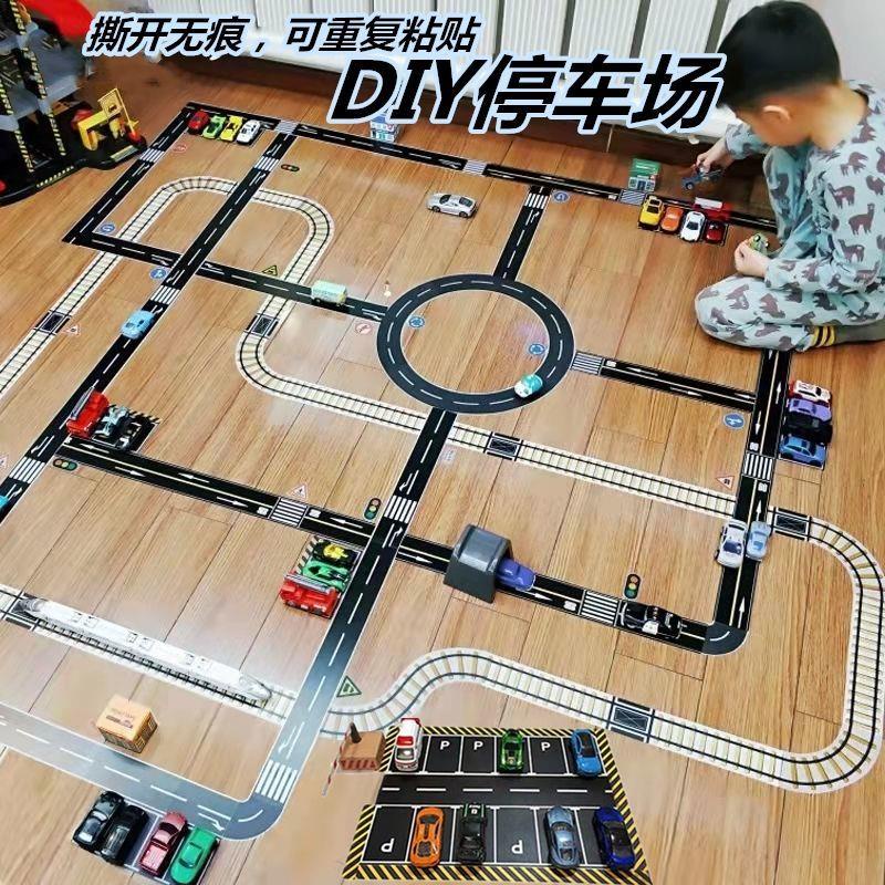 Children s DIY parking lot toys early education traffic lights safety ...