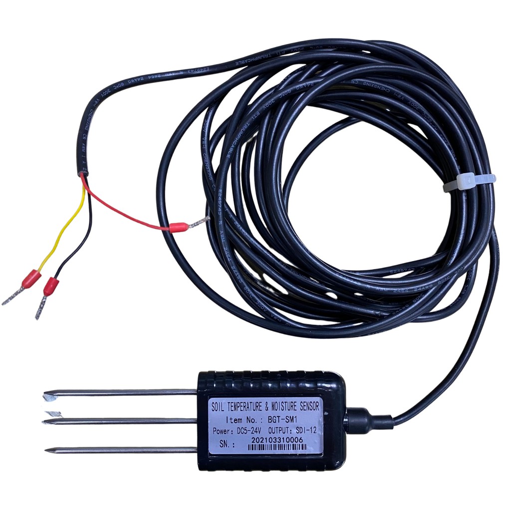 BGT-SM1 Soil Moisture Temperature Sensor 5m cable with output SDI-12 | Shopee Malaysia