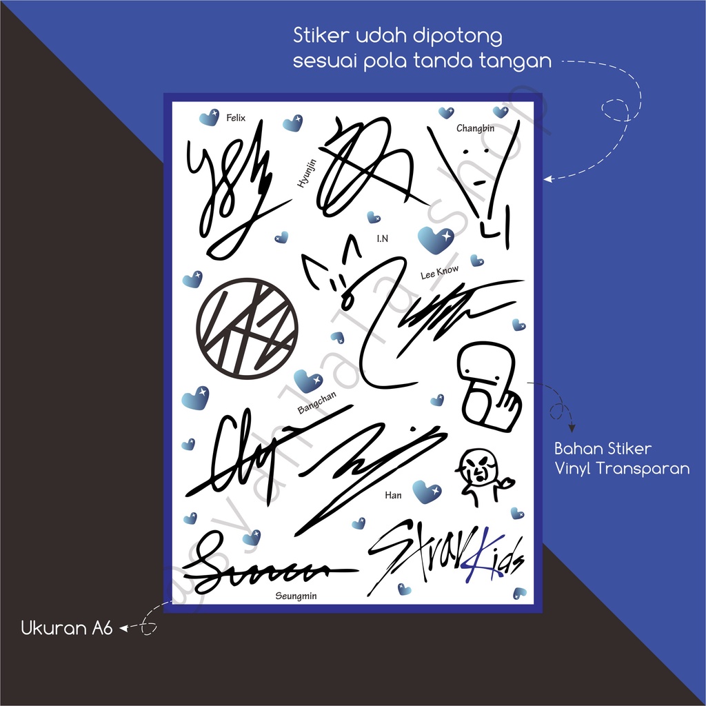 Straykids TTD KPOP STRAYKIDS Signature Sticker | Shopee Malaysia