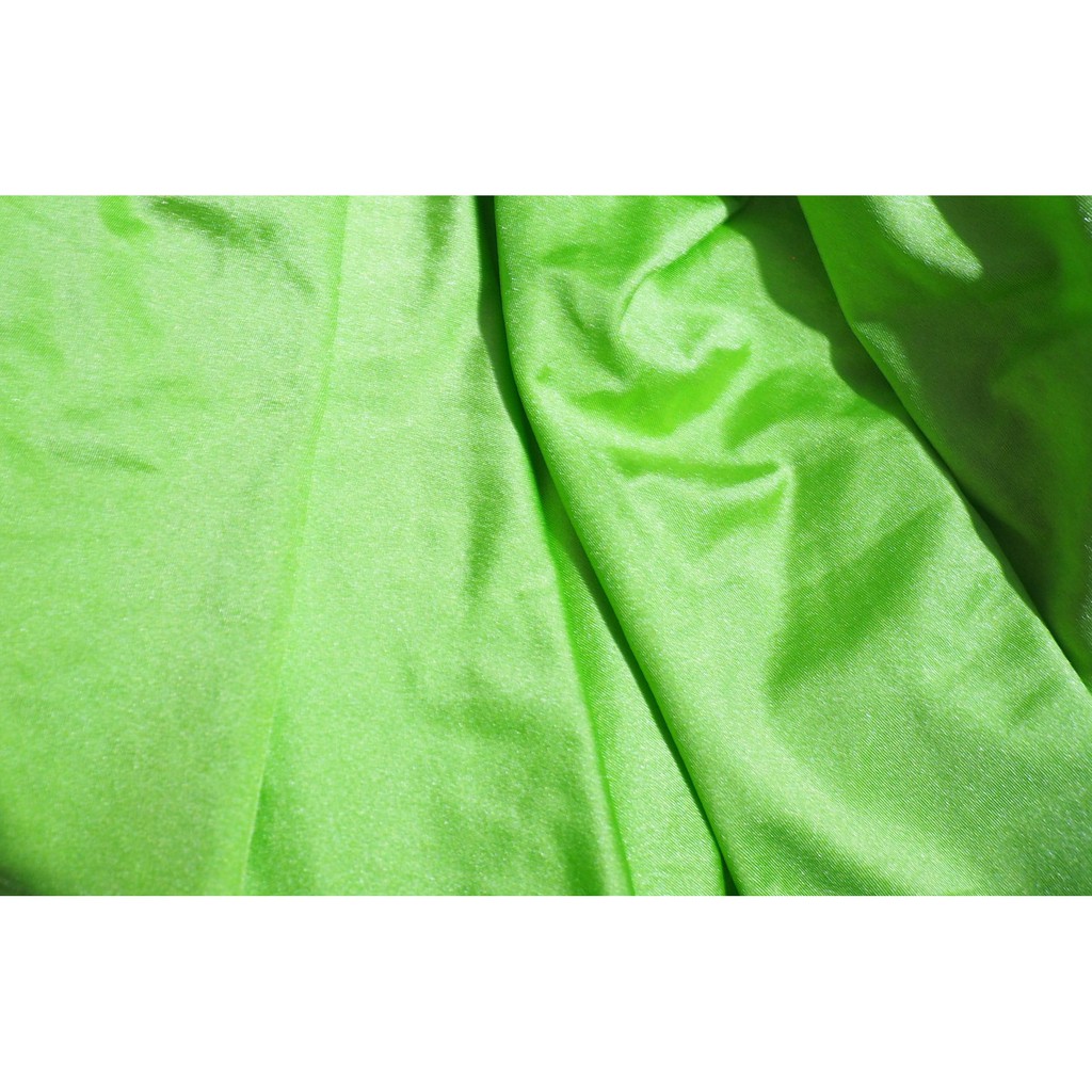 HIJAU Flash Slippery Lycra Spandex Fabric, Bright Light Green, Stretchy ...
