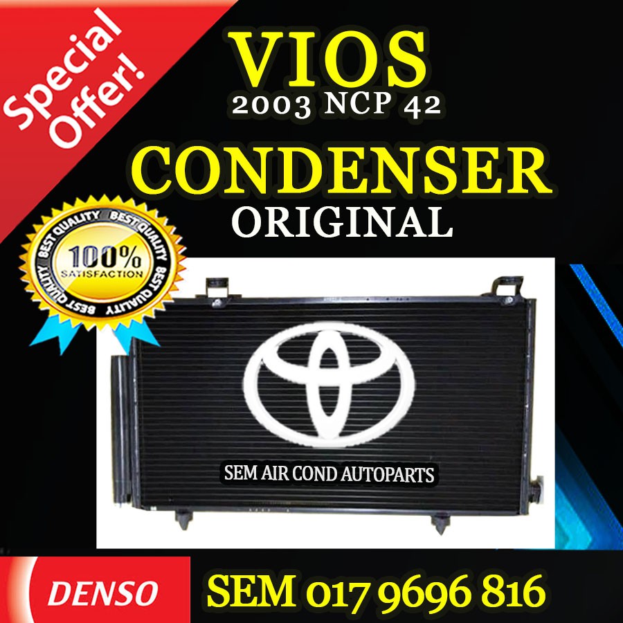 TOYOTA VIOS NCP42 2003-2008 YEAR OLD MODEL ORIGINAL DENSO ND CONDENSER ...