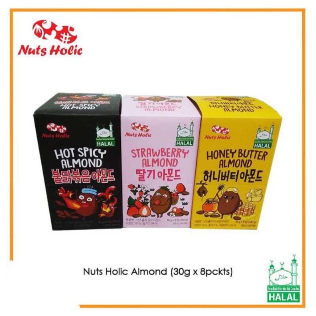 NUTS HOLIC ALMOND (Honey Butter / Hot Spicy Chicken / Strawberry Milk ...