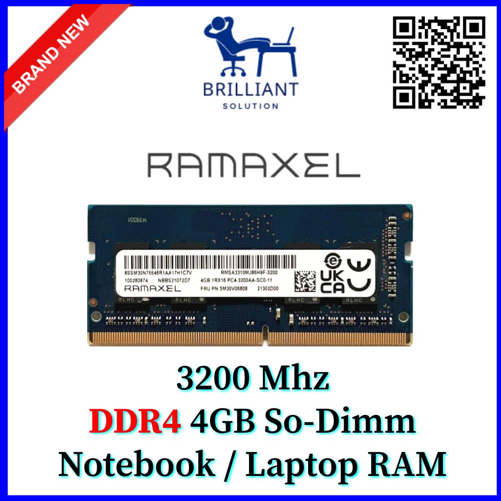 (New Unit) Original Ramaxel DDR4 4GB Notebook RAM SODIMM 3200 Mhz ...