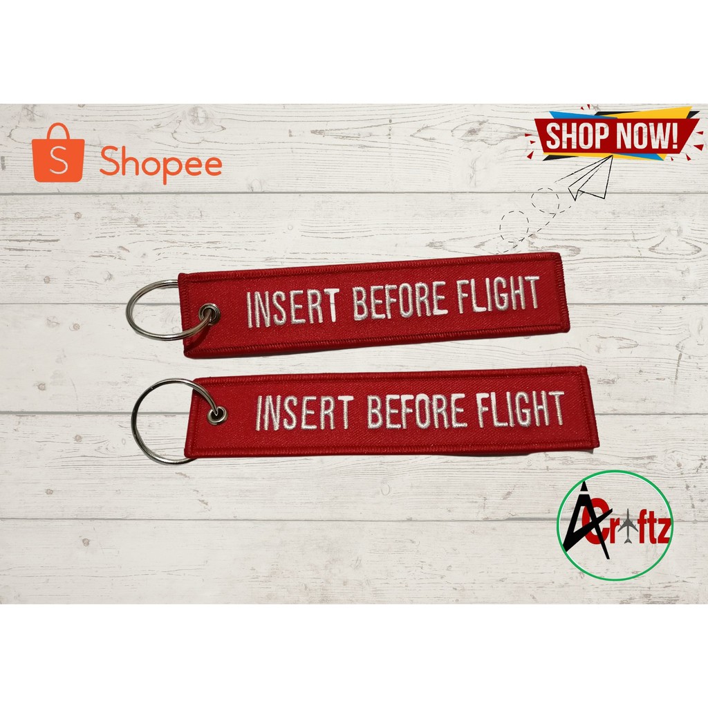 AVCRAFTZ INSERT BEFORE FLIGHT AVIATION KEYTAG KEY HOLDER KEYCHAIN BAG TAG COLLECTIBLES | Shopee ...