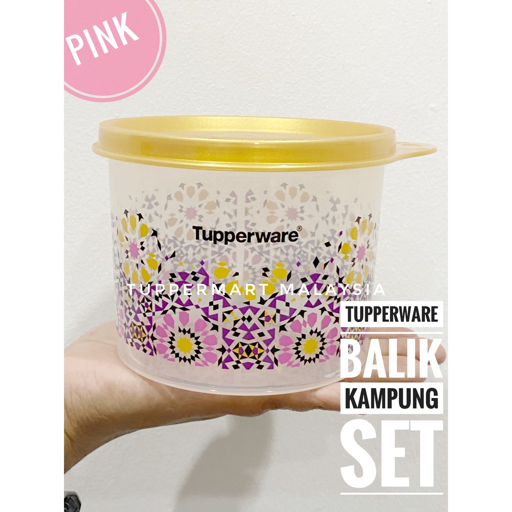 Tupperware Compact Canister 570 ML Corak Balik kampung | Shopee Malaysia