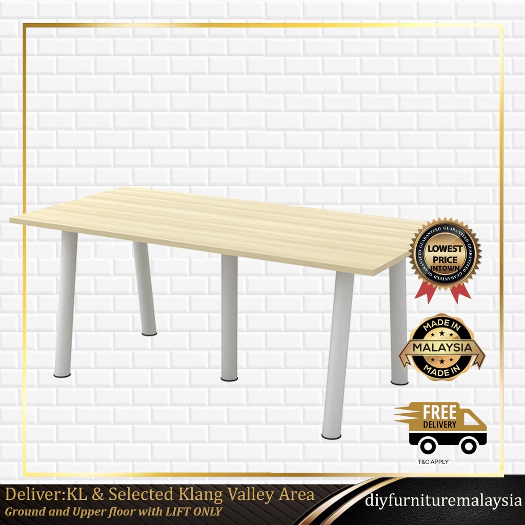 Rectangular Conference Office Table 6ft/8ft | Meja Mesyuarat | Meeting ...