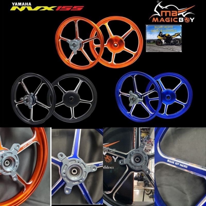 CNC505 MAGIC BOY SPORT RIM NVX155 1.60/ 1.85 x 17 ( SIAP BUSH + BEARING ...