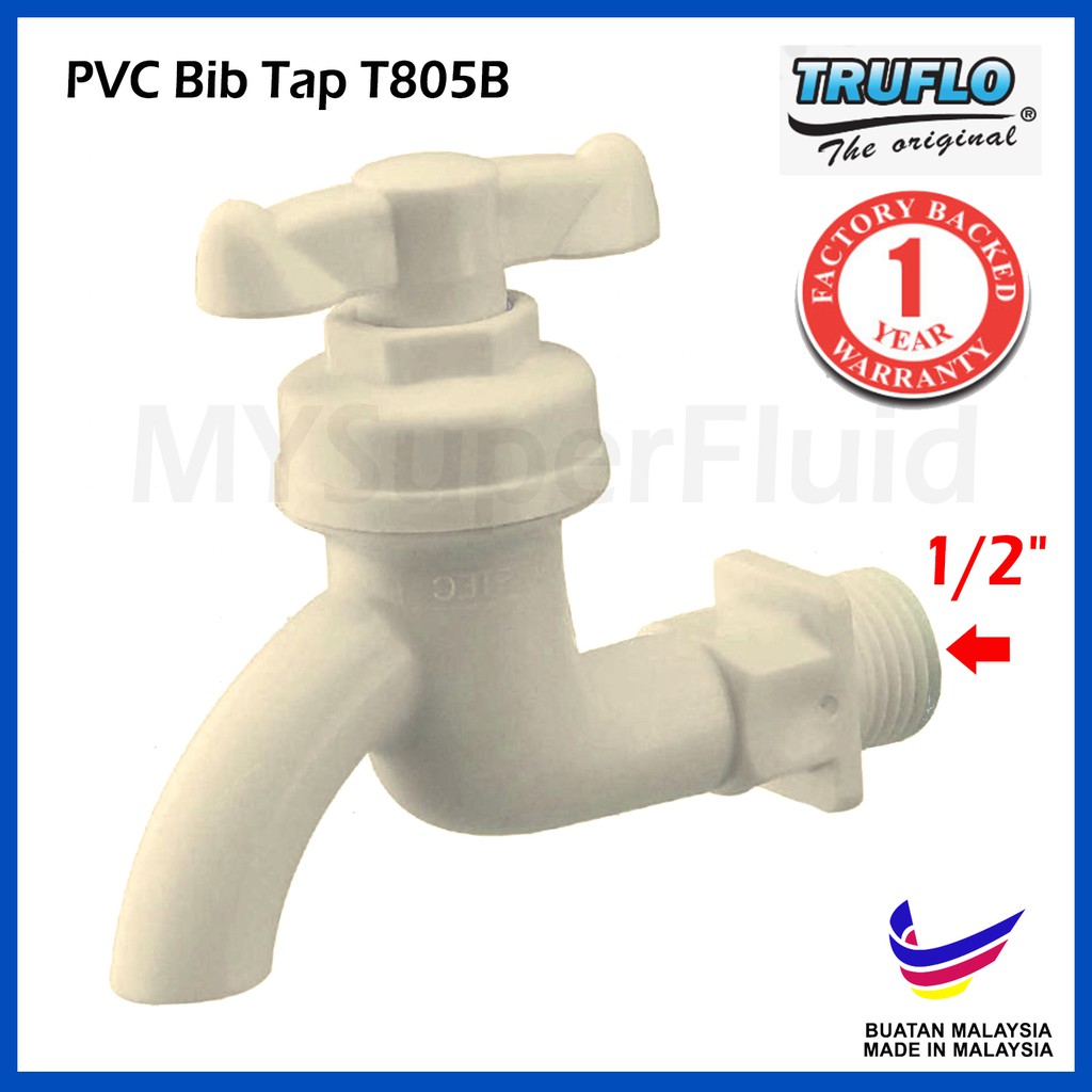 TRUFLO 1/2” (15mm) PVC Bib Tap (T805B) | Shopee Malaysia