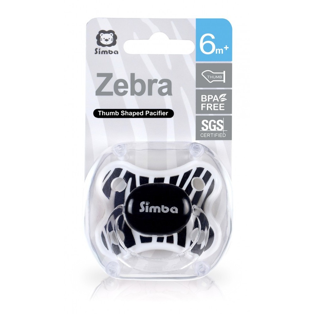 Simba zebra thumb shaped pacifier (6M+) | Shopee Malaysia