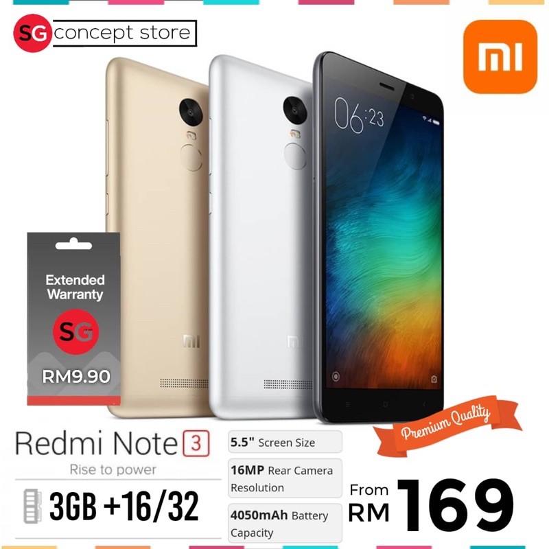 Xiaomi Redmi Note 3 (3GB + 16/32GB) original secondhand | Shopee Malaysia