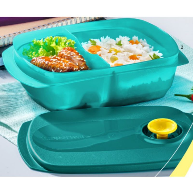 Tupperware Reheatable Divided Lunch Box 1.25L | Shopee Malaysia