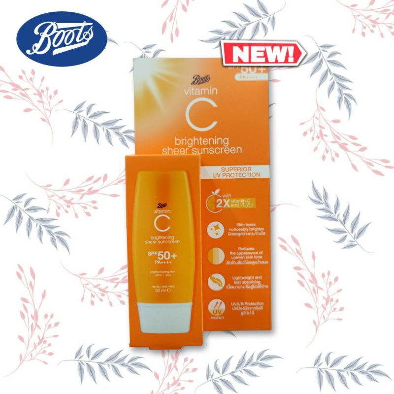 New vitamin c sunscreen Boots brightening cheer SPF50 + PA ++++ Light ...