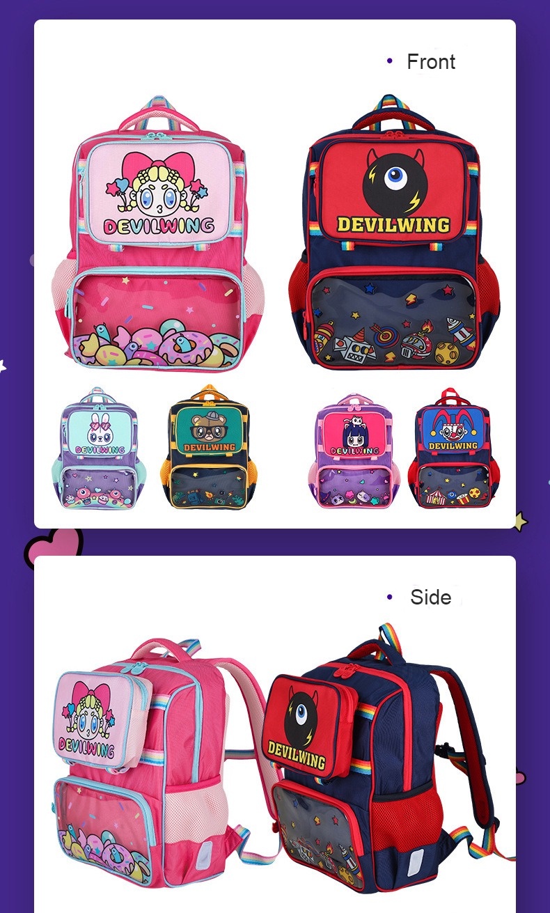 Korea Devilwing 2in1 School Bag Pouch Ergonomic Waterproof Orthopedic ...