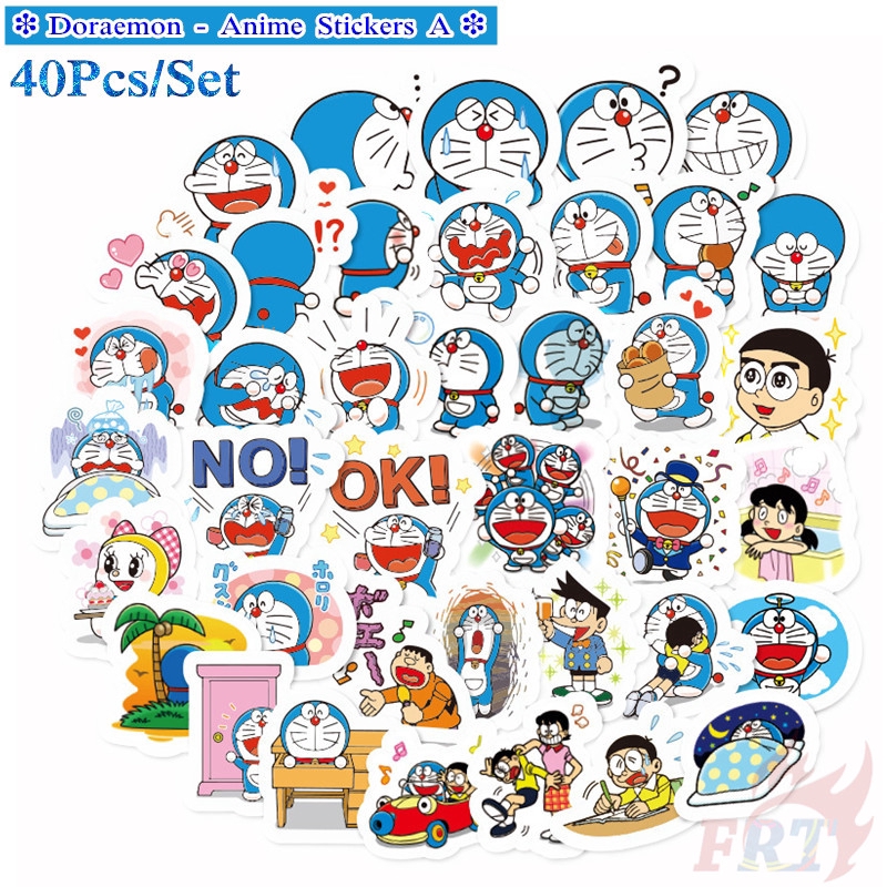 Doraemon - Anime Stickers A 40Pcs/Set DIY Decals Stickers for Diary ...