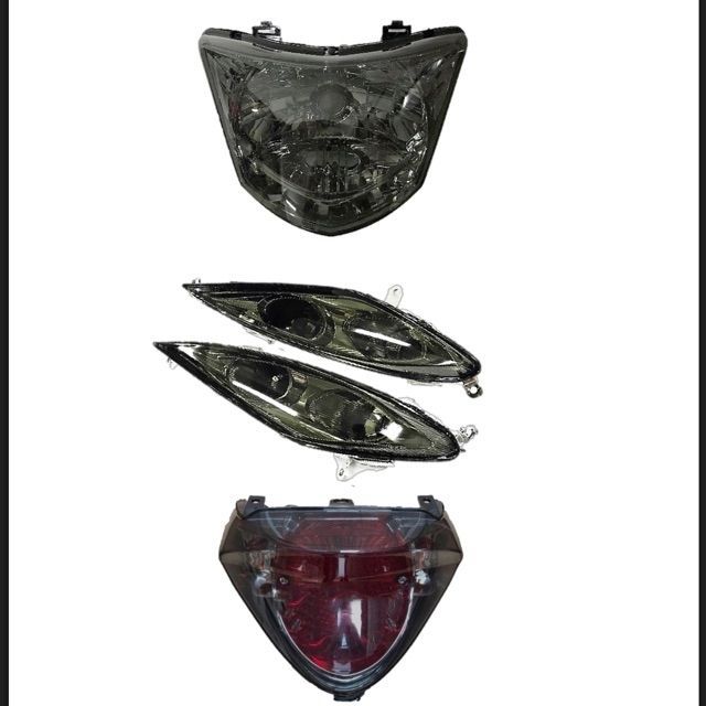 Yamaha LC135 V1 HEAD LAMP TINTED + FRONT SIGNAL TINTED + TAIL LAMP TINTED 1SET (3item ) | Shopee ...