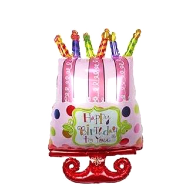 Jumbo pink cake balloons - jumbo hbd cake balloons - hbd balloons ...