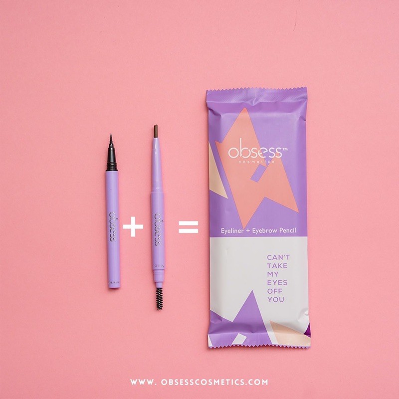 🔥READY STOCK🔥 2 in 1 Eyeliner + Eyebrow Set Obsess Cosmetics | Shopee ...