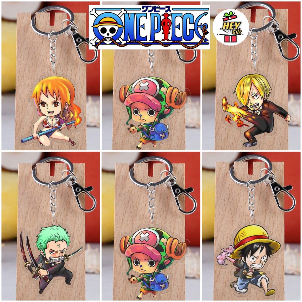 🔥 Anime Keychain 🔥 One Piece Keychain Luffy Zoro Sanji Brook Chopper ...
