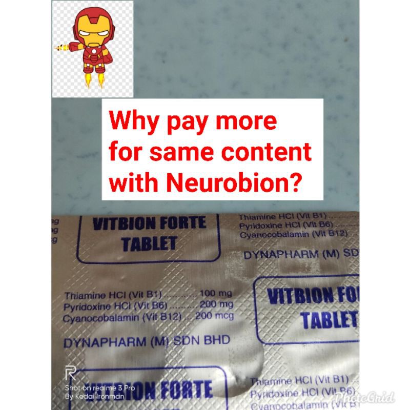 Vitbion forte Vitamin B1, B6, B12 untuk Saraf Urat Sakit dan Tambah ...
