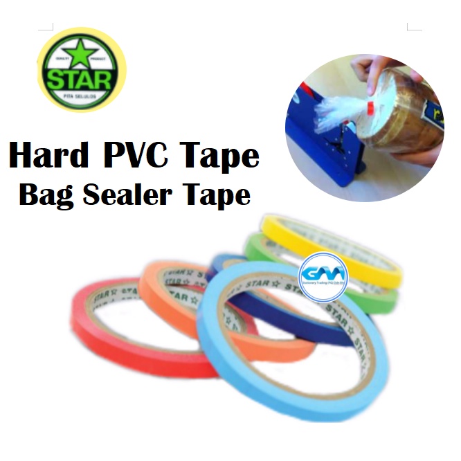 Star Hard PVC Tape 9mm X 35m | Star Bakery Tape | Bag Sealer Tape ...