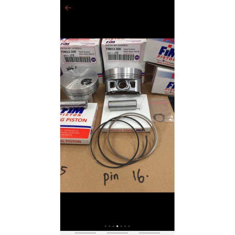 Piston_kit_fim_70mm_71mm_72mm_raw_head_custom_pin_14_15_16 | Shopee ...