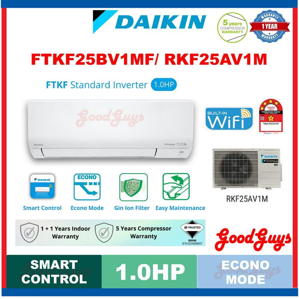 Daikin Ftkf25c Rkf25c 1 0hp R32 Gin Ion Filter Wifi Standard Inverter