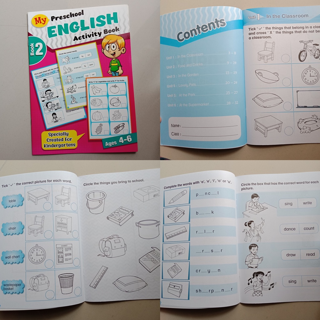 My PRESCHOOL ENGLISH READING & ACTIVITY BOOK 1-4 (Options PER BOOK ...