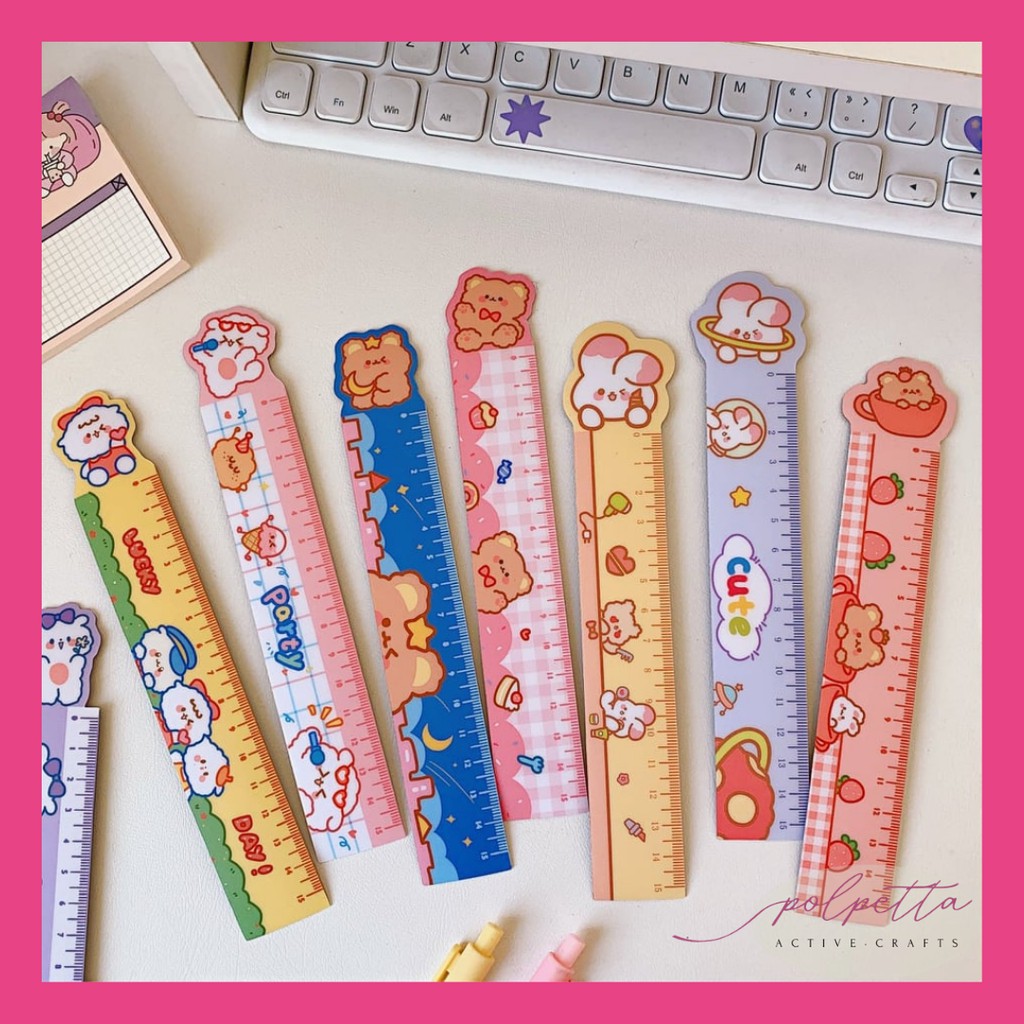 Cute Cartoon Colourful Soft Magnet Ruler/Bookmark/Stationery (5pcs per ...