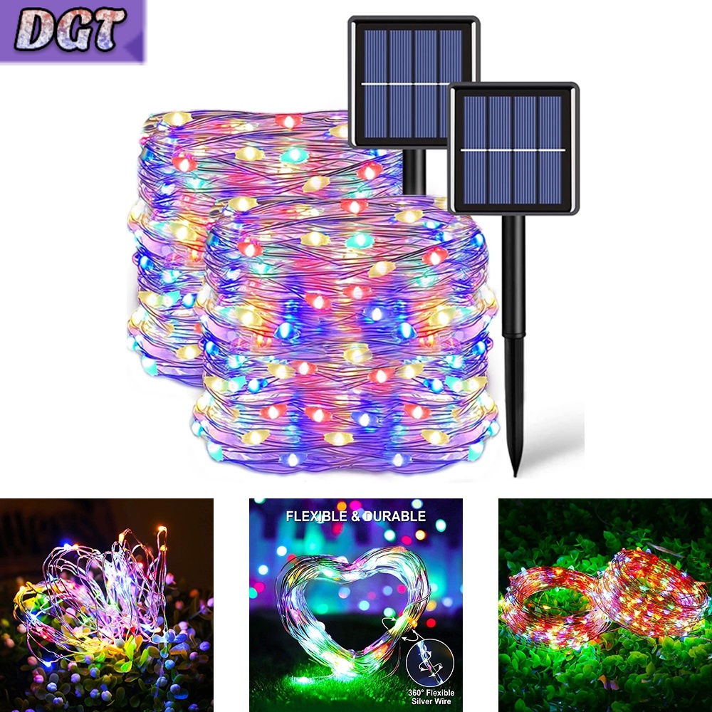 DGT 8 Modes 360LED Lampu Raya Kelip Solar String Fairy Light Waterproof ...