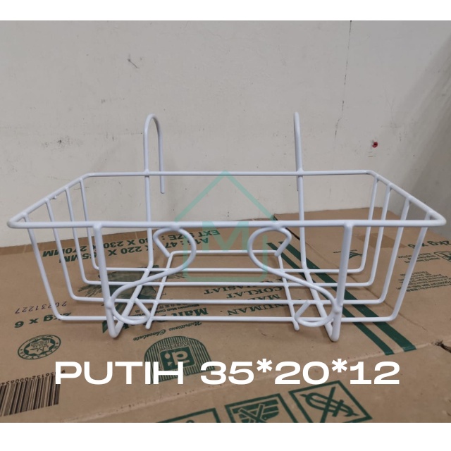 [HOT] Balcony Flower Pot Rectangular Iron Hanging Rack/ Pasu Bunga Segi ...