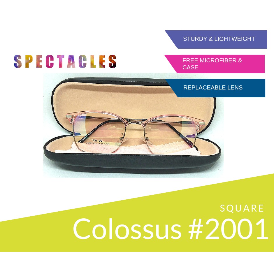 Eyeglasses by Spectacles / Square Clear Lens / Metal Optical Frame ...